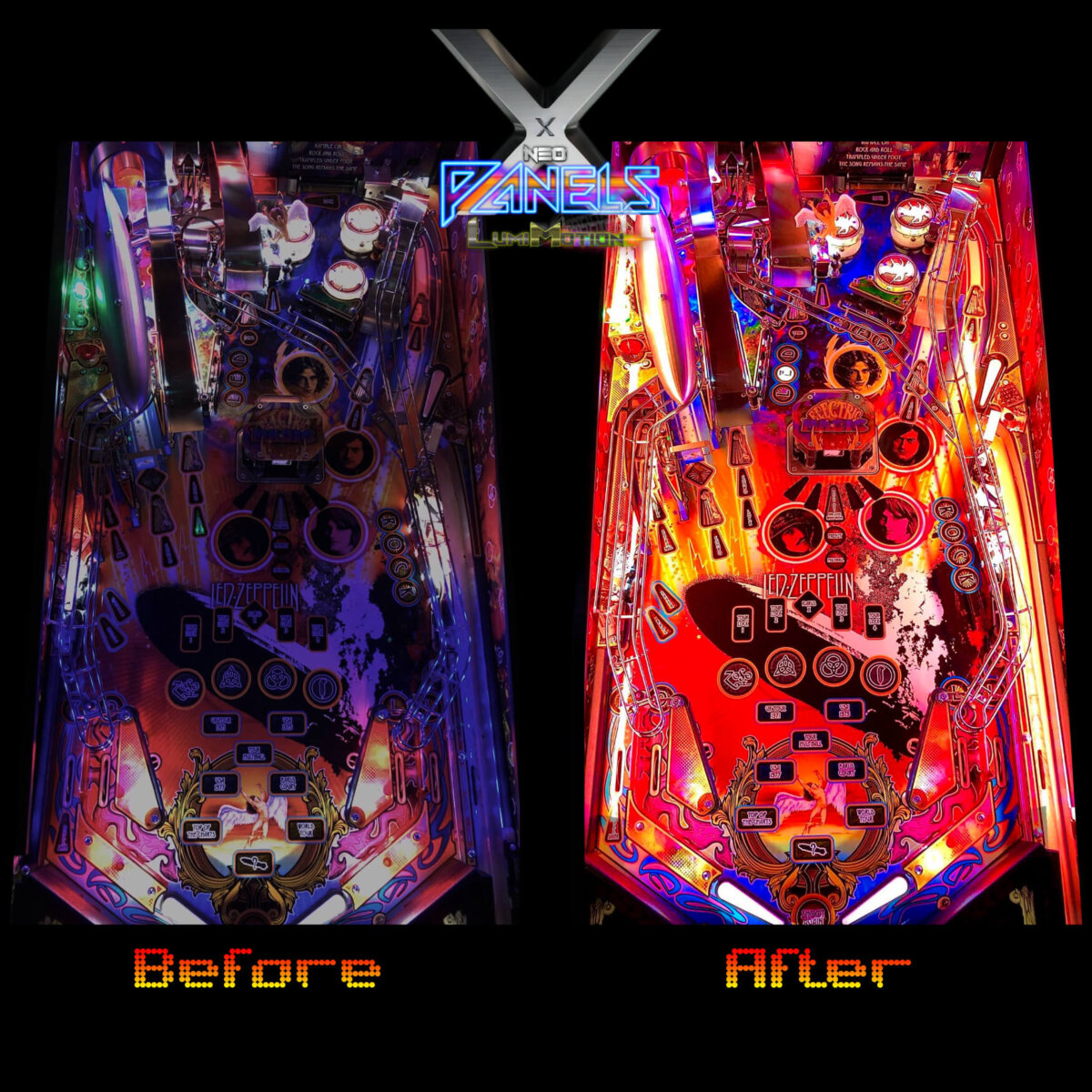 Neo "X" Panels only $499.95 - Pinball Lights and Bulbs for Pin Stadium