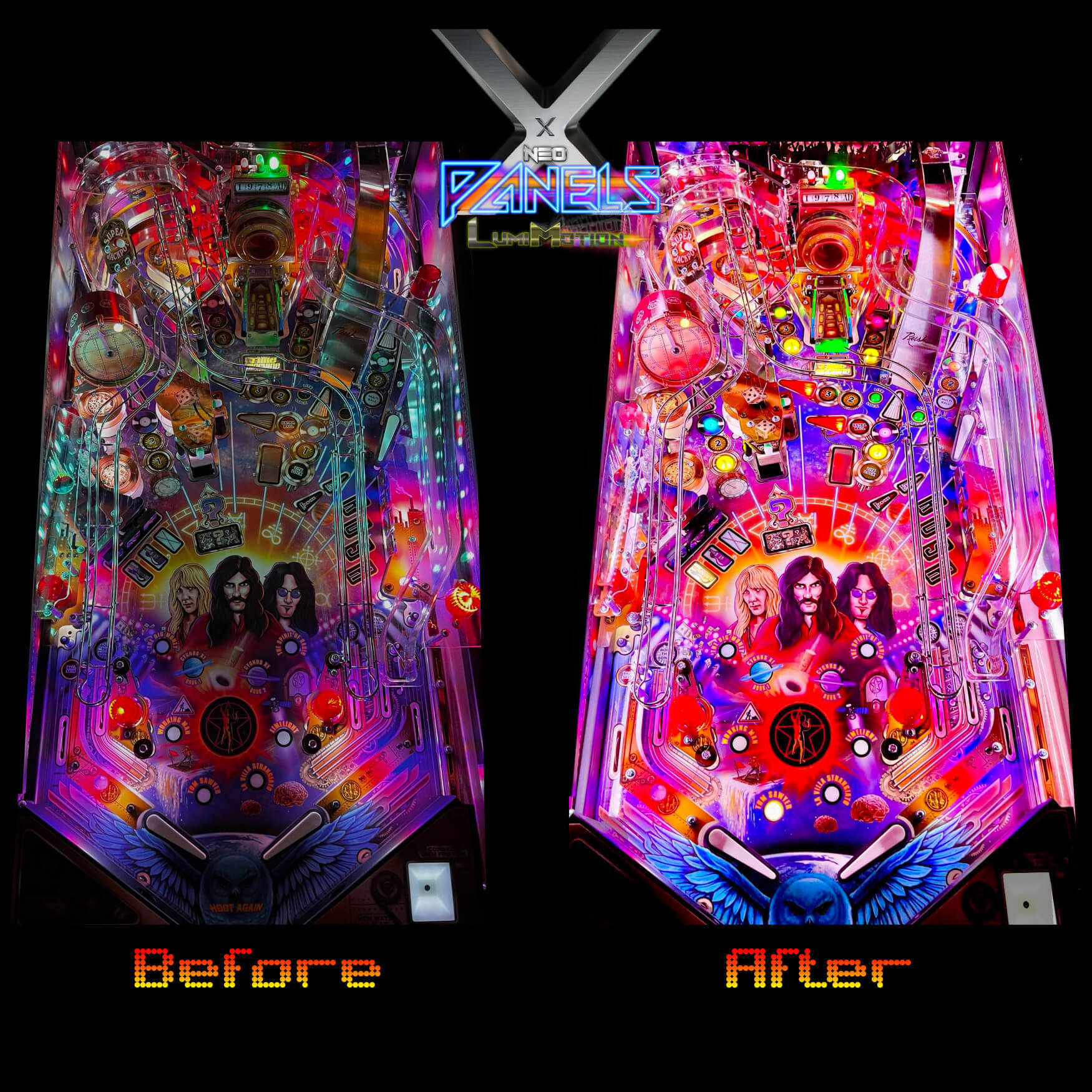 Neo "X" Panels only $499.95 - Pinball Lights and Bulbs for Pin Stadium