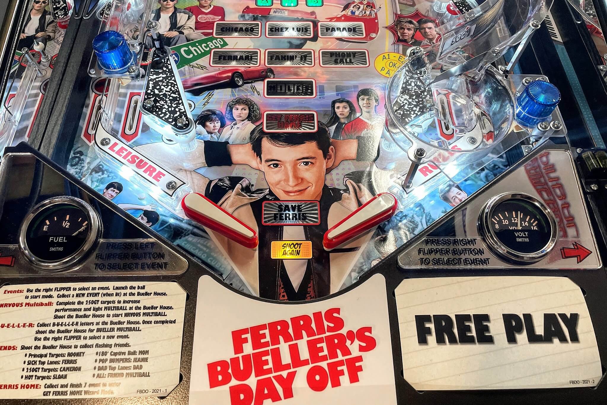 Ferris Bueller’s Day Off Pinball Mods Pinball Mods and LED Lighting